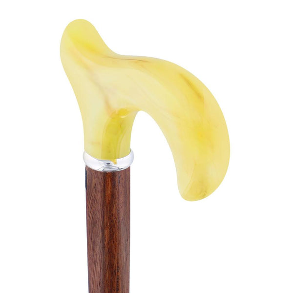 Scratch & Dent Lemon Ice Derby Walking Cane With Genuine Rosewood