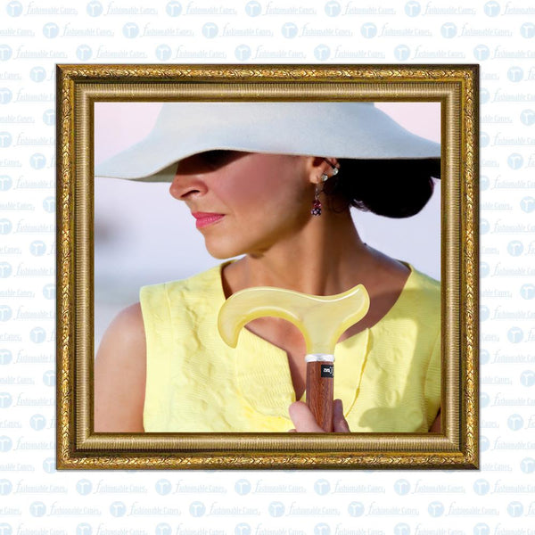 Scratch & Dent Lemon Ice Derby Walking Cane With Genuine Rosewood