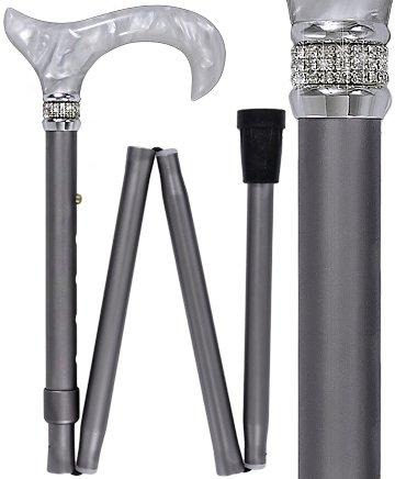 Platinum Pearlz w/ Rhinestone Collar and Silver Shaft Designer