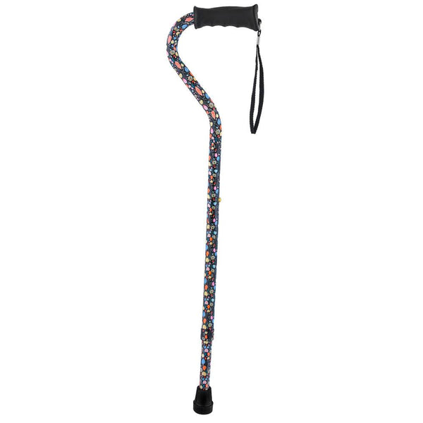 Autumn Leaves Aluminum Convertible Quad Walking Cane with Comfort