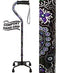 Purple Majesty Aluminum Convertible Quad Base Walking Cane