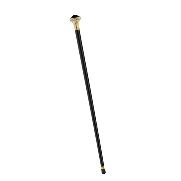 Black and Swarovski Crystal Encrusted Half Knob Walking Stick with