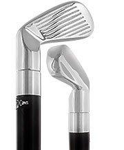 Scratch & Dent Chrome Plated Golf Club Walking Cane with Black
