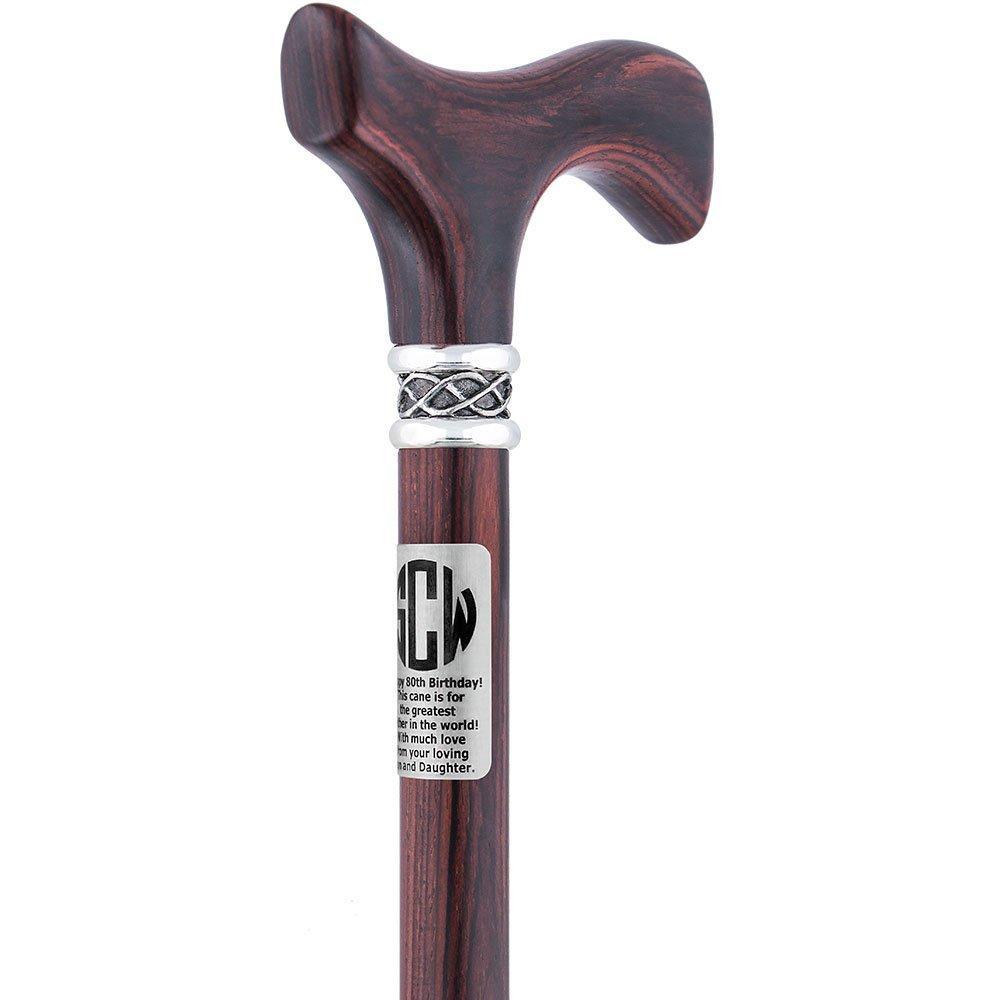 Custom Cane Engraving - Rectangle Stainless Steel