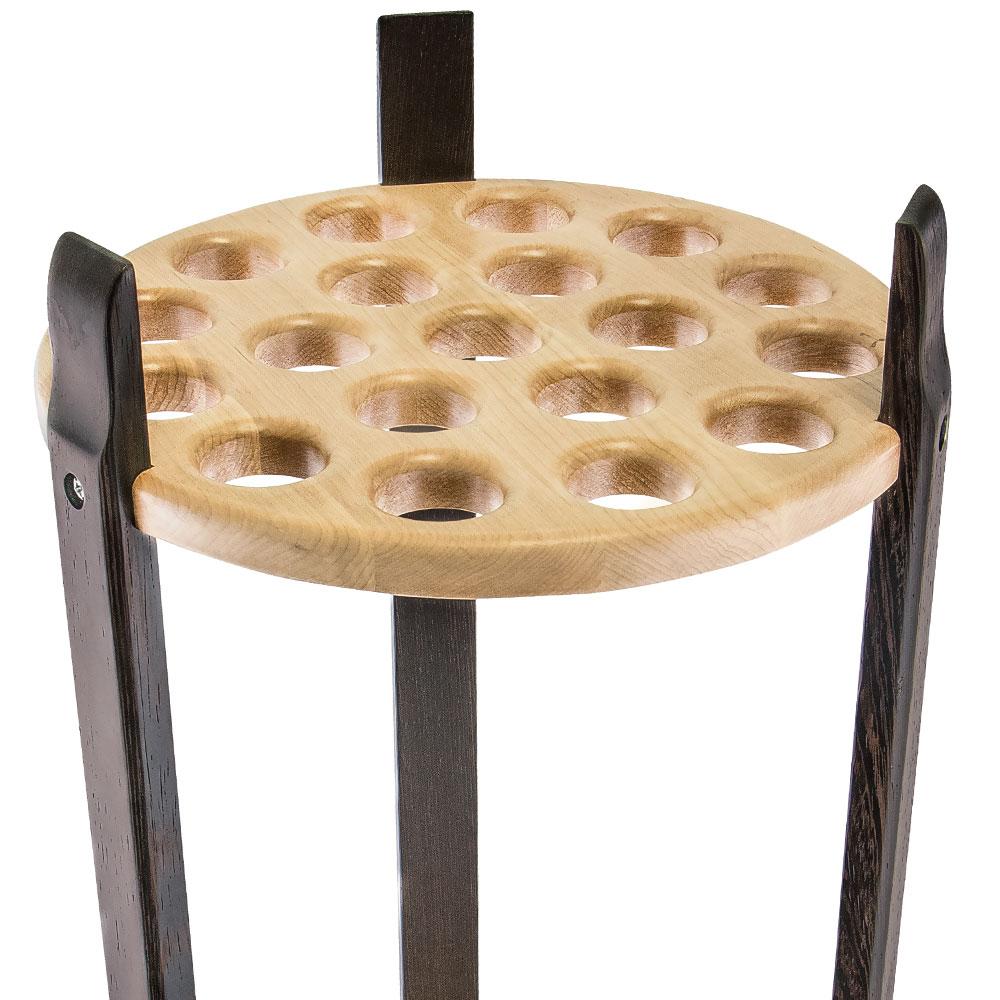 Contemporary Cane Stand: Exotic Wenge & Maple, Round Design