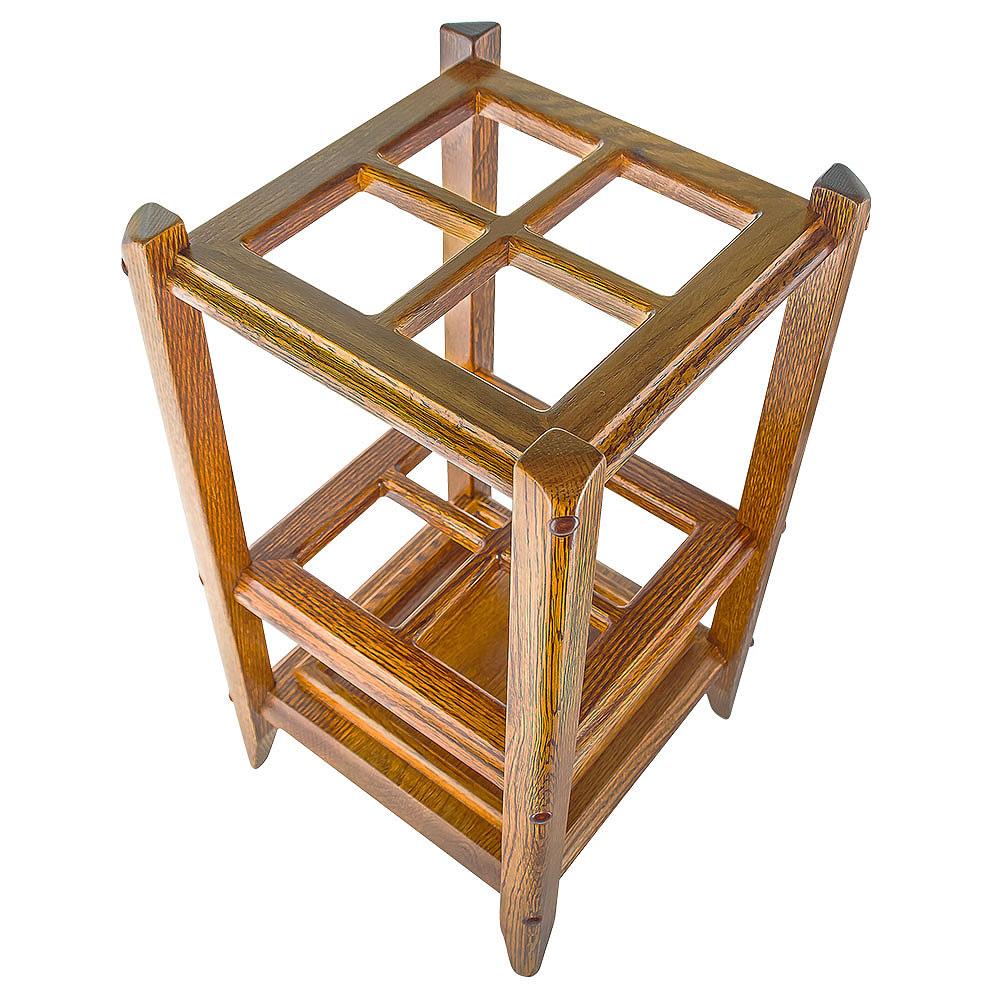Minimalist Genuine Oak Wood Cane Stand: Elegant & Durable