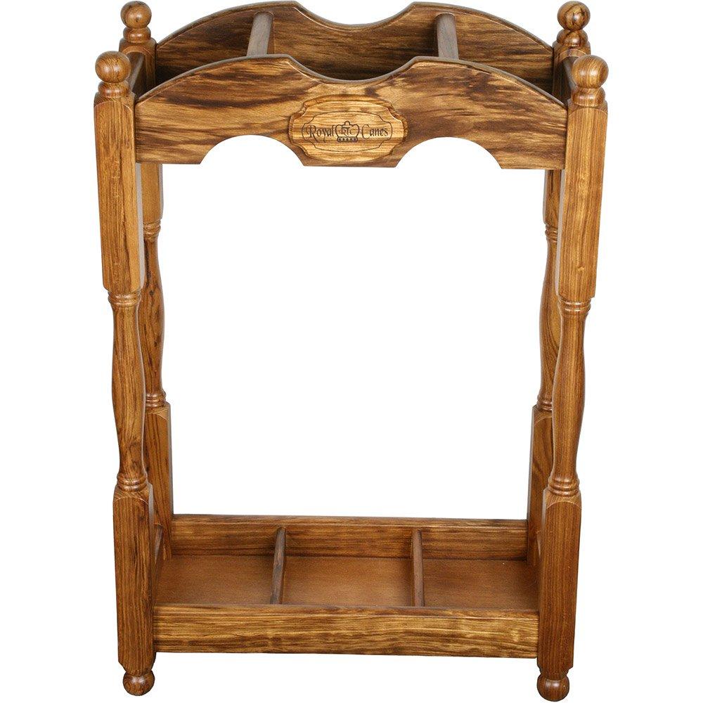 Luxury Square Cane Stand: Unique Design in Exotic Zebrano Wood
