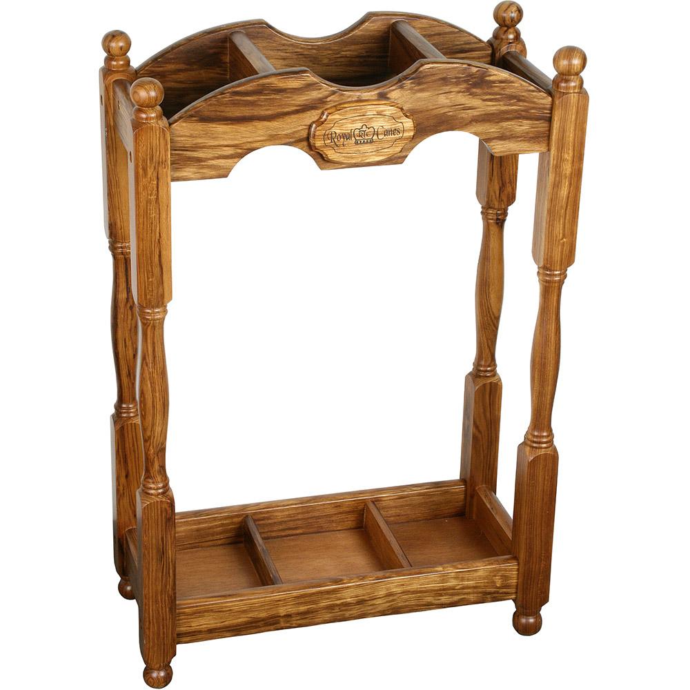 Luxury Square Cane Stand: Unique Design in Exotic Zebrano Wood