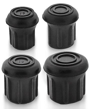 Classic Standard Black Rubber Cane Tips