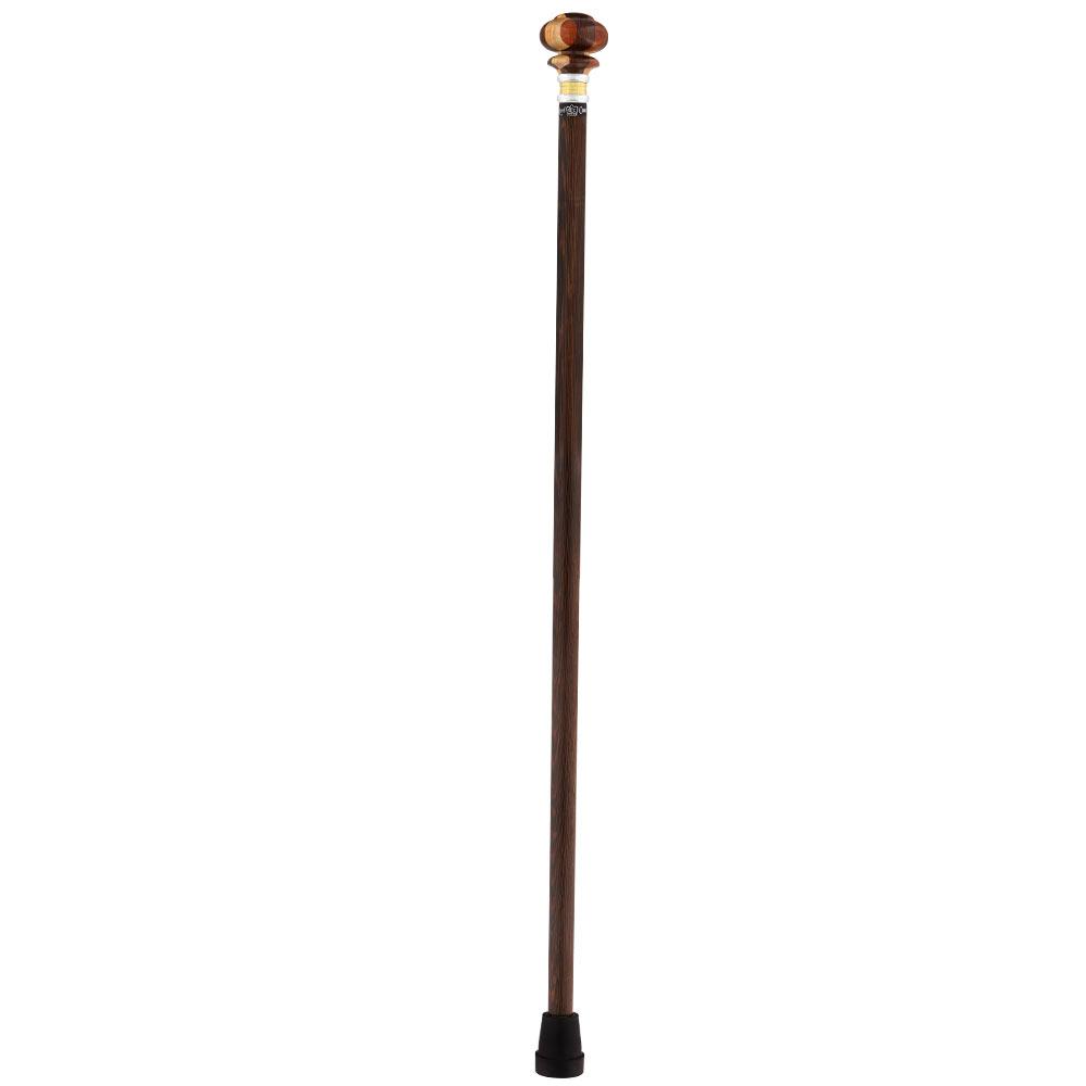 Mad Hatter Multi Wood Knob Handle Walking Stick With Wenge Wood