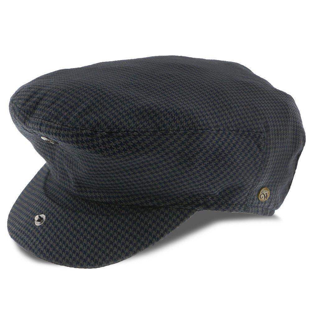 The Blazer - Walrus Hats Navy/Green Houndstooth Polyester Ivy Cap