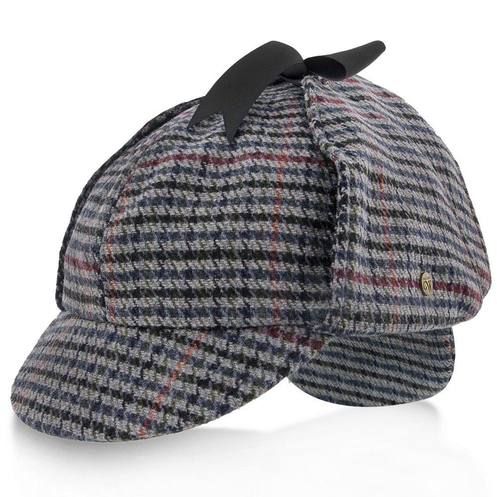 Fox & Hound - Walrus Hats Multi-colored Wool Blend Checkered Sherlock