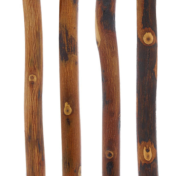 Nature-Designed Hickory Crook Cane: Rustic Natural Wood